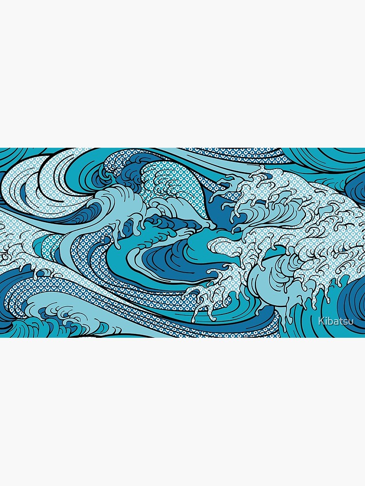 "Pop art Hokusai Waves - Nami" Poster for Sale by Kibatsu | Redbubble