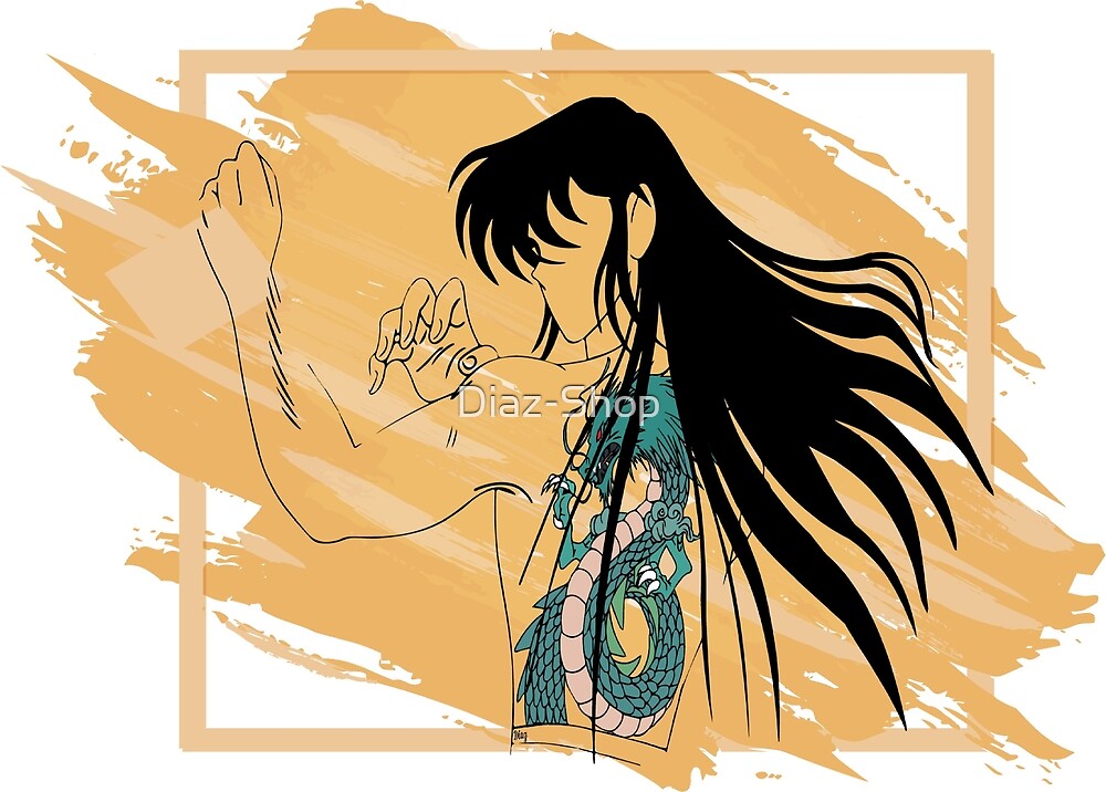 "Saint Seiya - Doragon no shiryu Tattoo" by Diaz-Shop | Redbubble