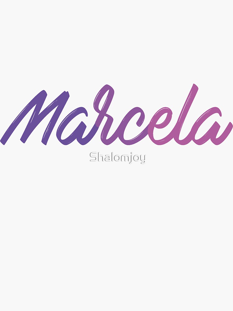 "Marcela" Sticker for Sale by Shalomjoy | Redbubble