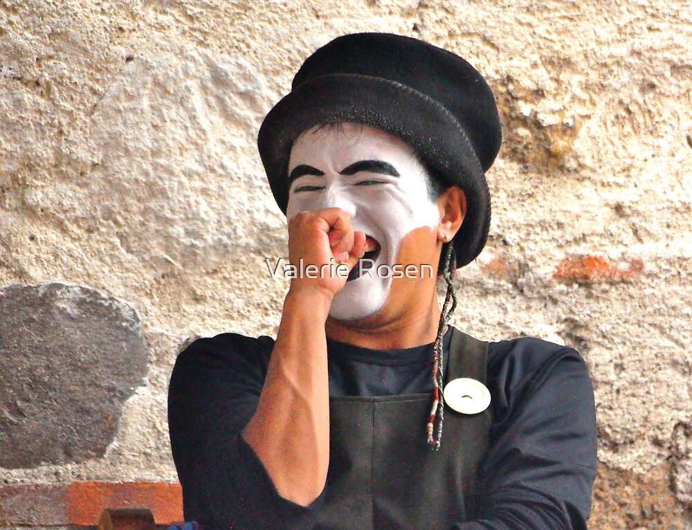 "Laughing Mime" by Valerie Rosen | Redbubble