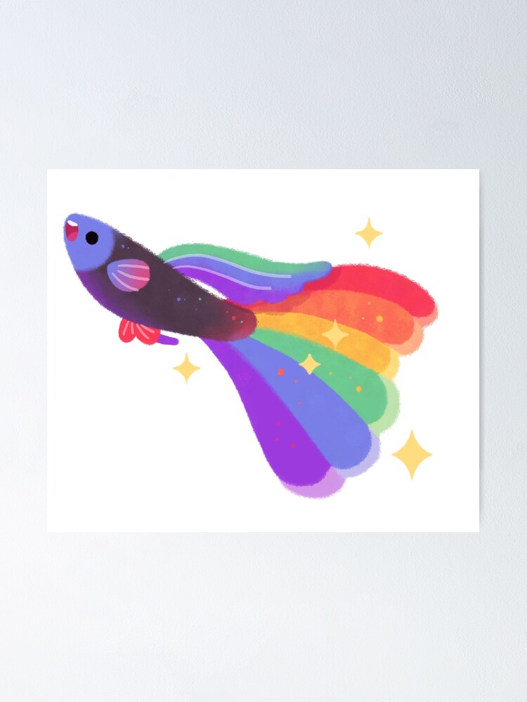 "Rainbow guppy 8" Poster for Sale by pikaole | Redbubble