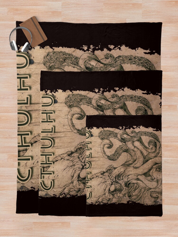 "Cthulhu The Ancient" Throw Blanket for Sale by creepyseb | Redbubble