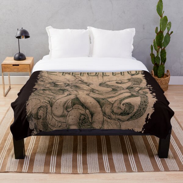 "Cthulhu The Ancient" Throw Blanket for Sale by creepyseb | Redbubble