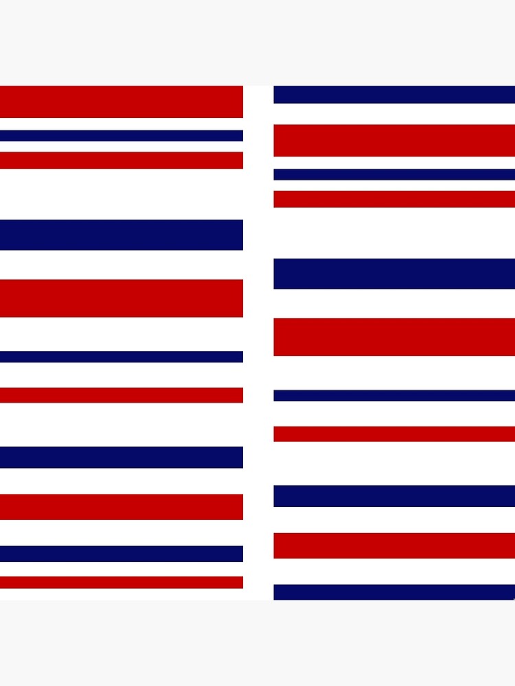 Póster «Rayas rojas y azules sobre blanco» de TiiaVissak | Redbubble