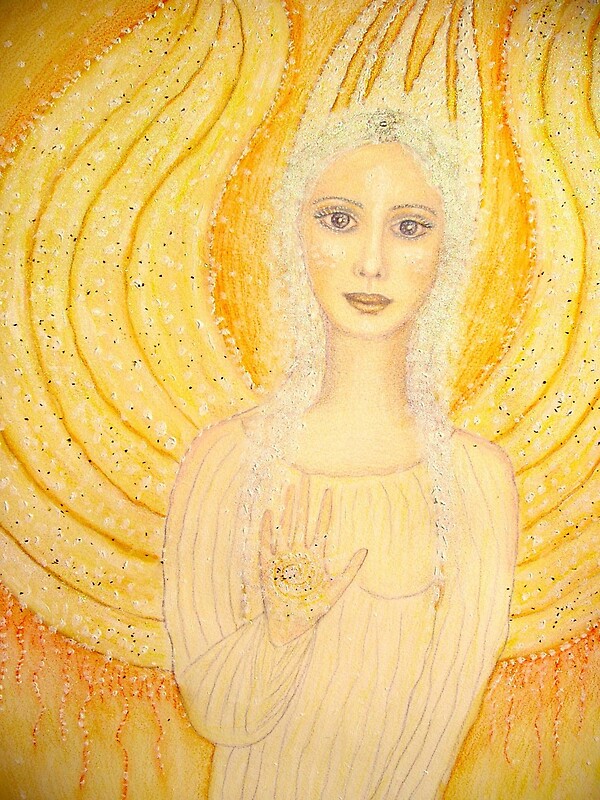 "Angel of the Golden Ray" by Lilaviolet | Redbubble