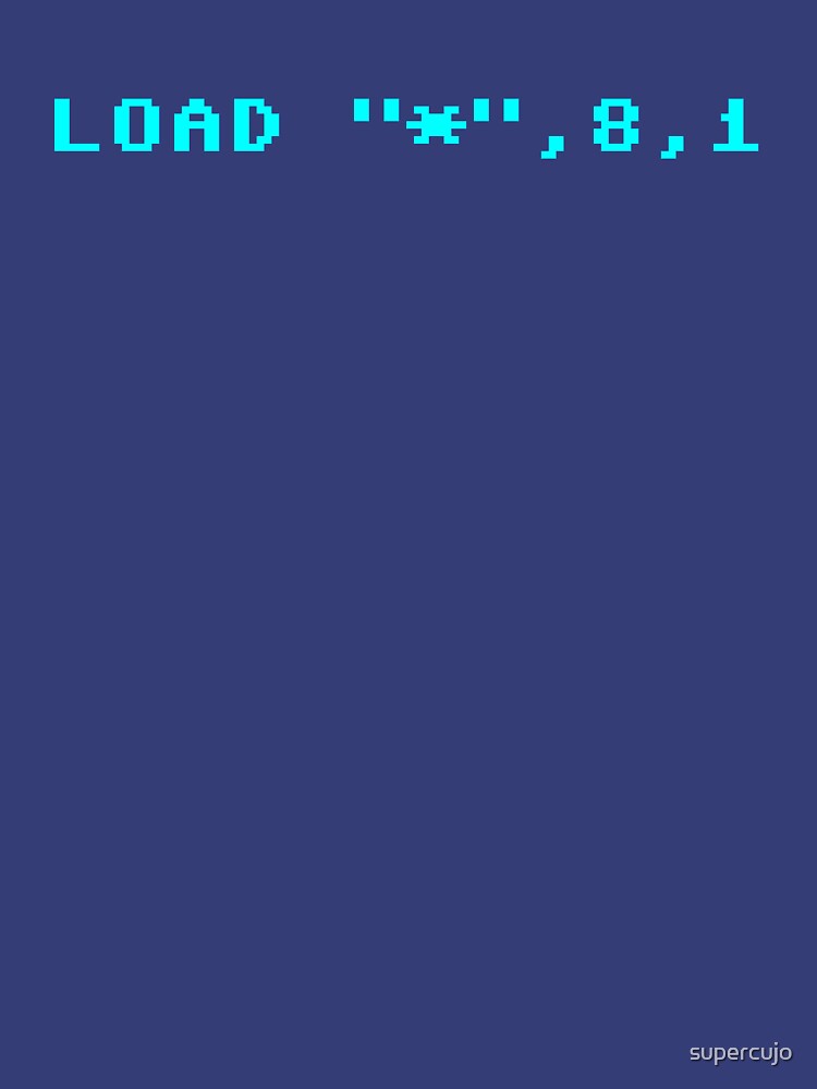 "LOAD "*",8,1" T-shirt for Sale by supercujo | Redbubble | c64 t-shirts ...