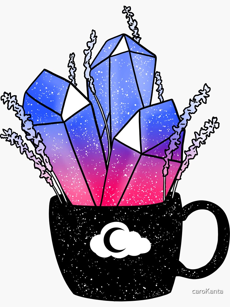 "Crystal Mug" Sticker for Sale by caroKanta | Redbubble