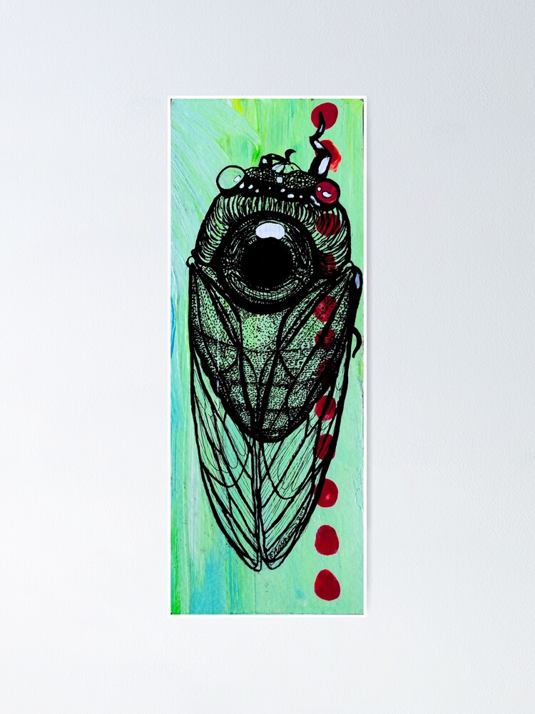 "Evil Eye Cicada" Poster for Sale by terigrimm | Redbubble