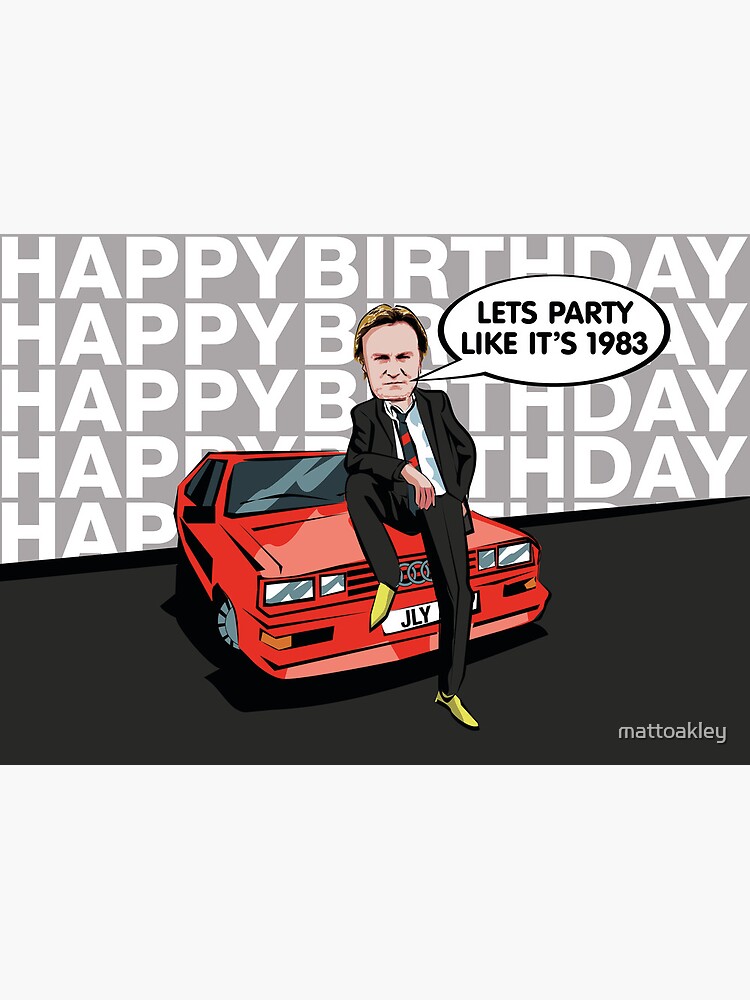 "Gene Hunt Ashes to Ashes Happy Birthday Card" Greeting Card for Sale ...