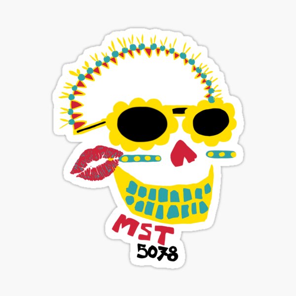 "MST 5078 skull" Sticker by masatojones | Redbubble