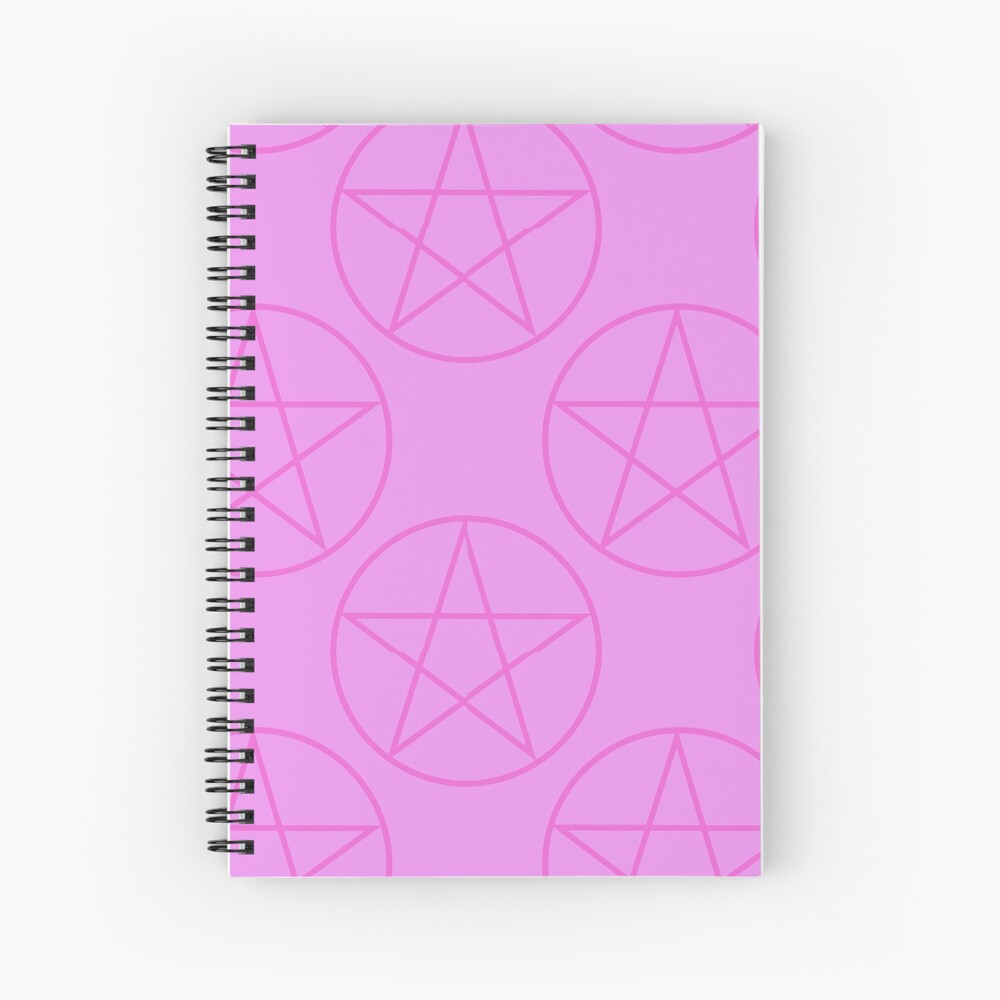 "Pink on Pink Pentagram Pentacle Wicca Pagan Symbol Vector" Spiral ...
