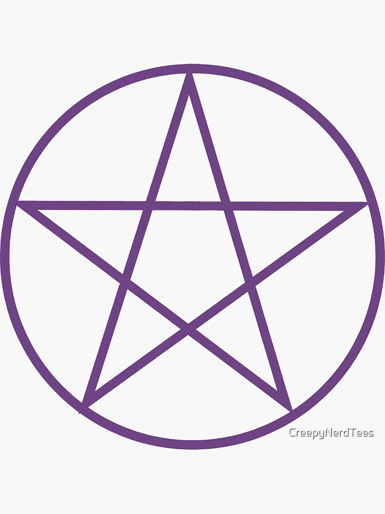 "Simple Purple Pentagram Pentacle Wicca Pagan Symbol Vector" Sticker ...