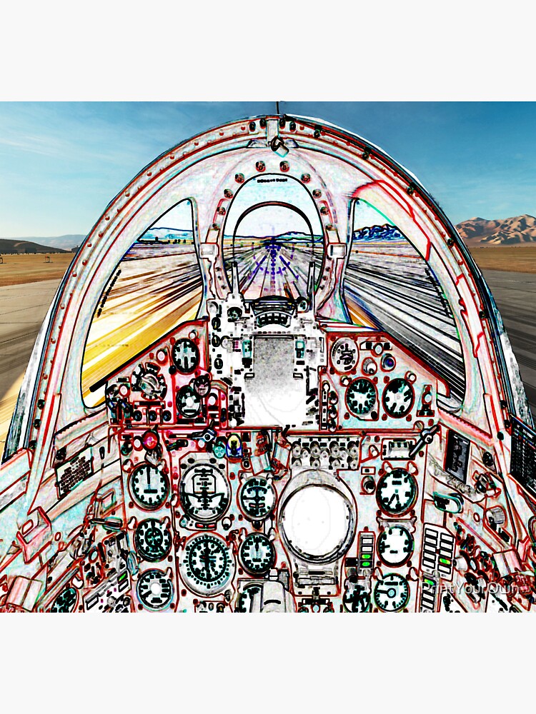 "Airplane Cockpit " Sticker for Sale by PrintYourOwn | Redbubble