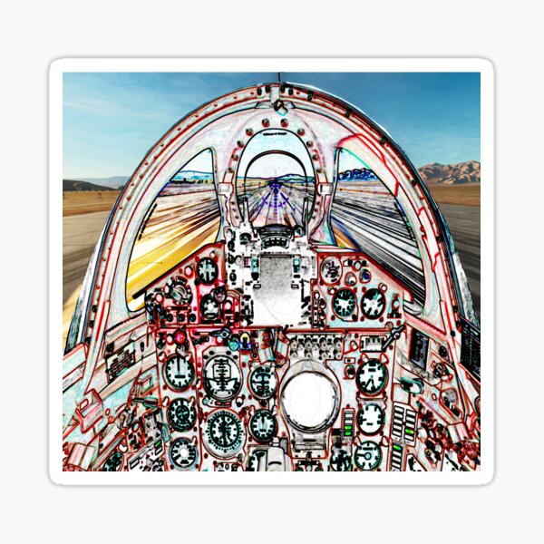 "Airplane Cockpit " Sticker for Sale by PrintYourOwn | Redbubble