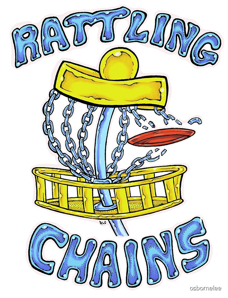 "Disc Golf Design: Rattling Chains t shirt and sticker design" by ...
