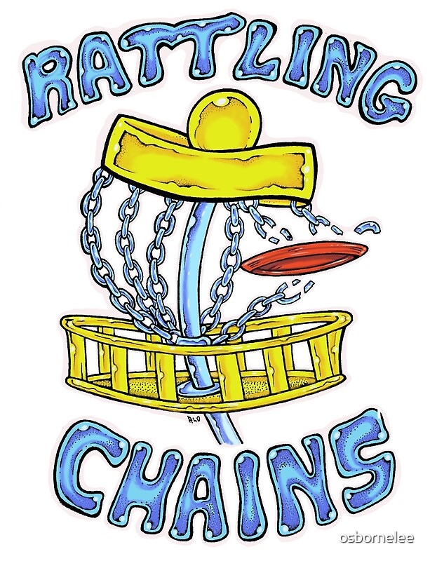 "Disc Golf Design: Rattling Chains t shirt and sticker design" by ...