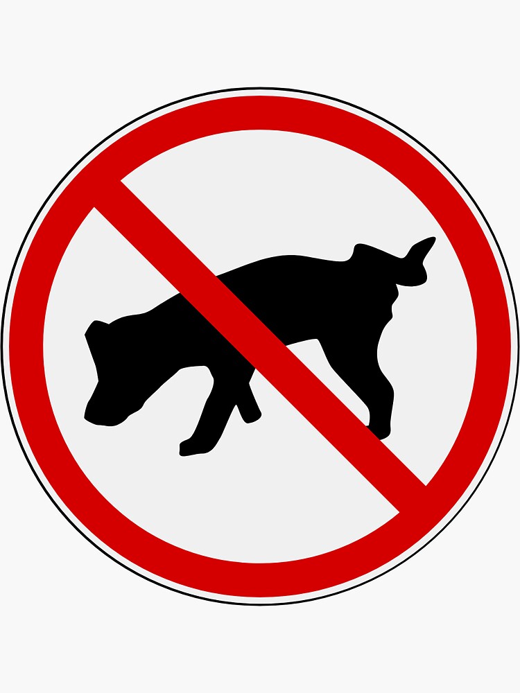 "Do not pee here" Sticker for Sale by bjazmoore | Redbubble