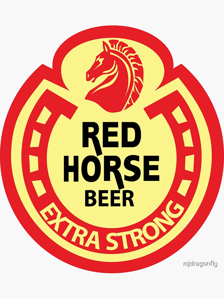 "REDHORSE - PHILIPPINES BEER" Sticker for Sale by mjdragonfly | Redbubble