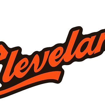 "Cleveland Script Sticker (Cleveland Browns)" Poster for Sale by ...