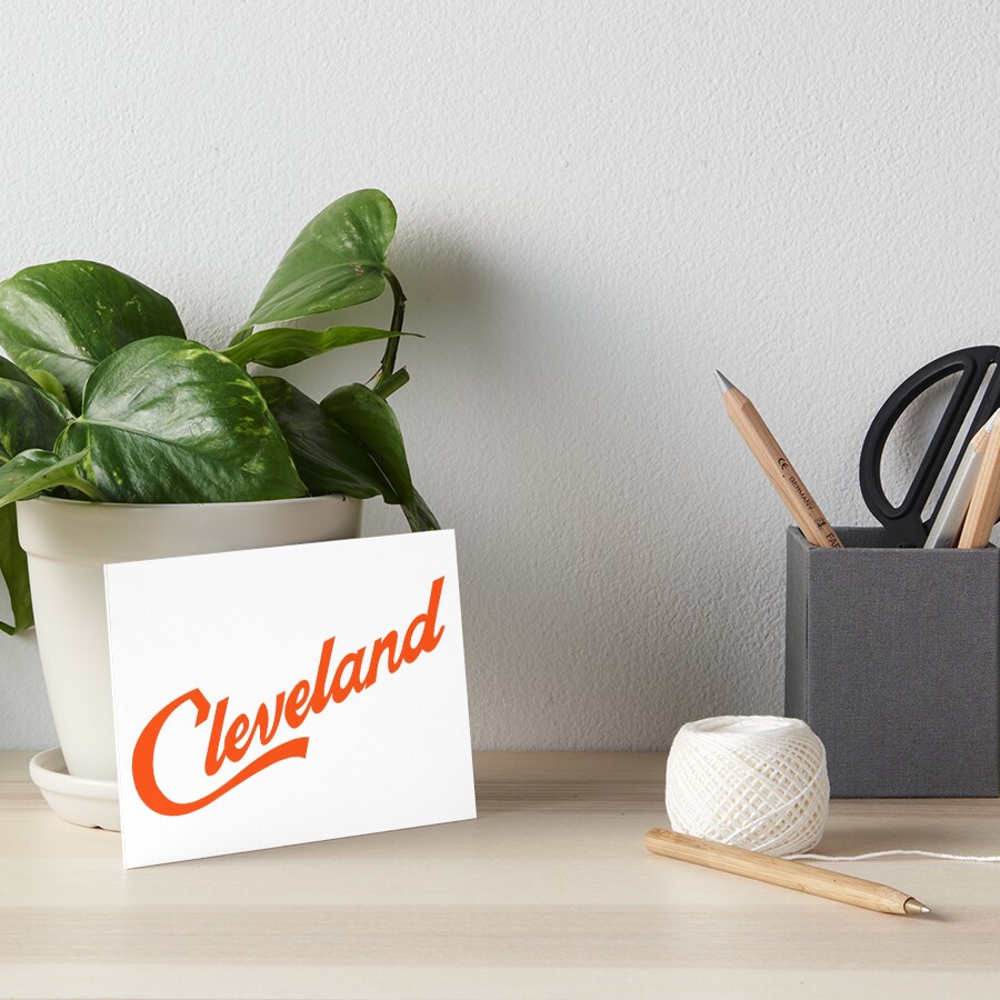 "Cleveland Script Sticker (Cleveland Browns Orange)" Sticker for Sale ...