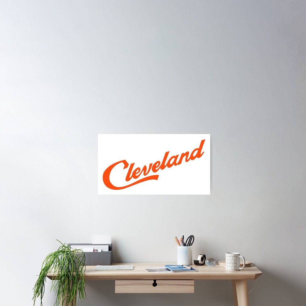 "Cleveland Script Sticker (Cleveland Browns Orange)" Sticker for Sale ...