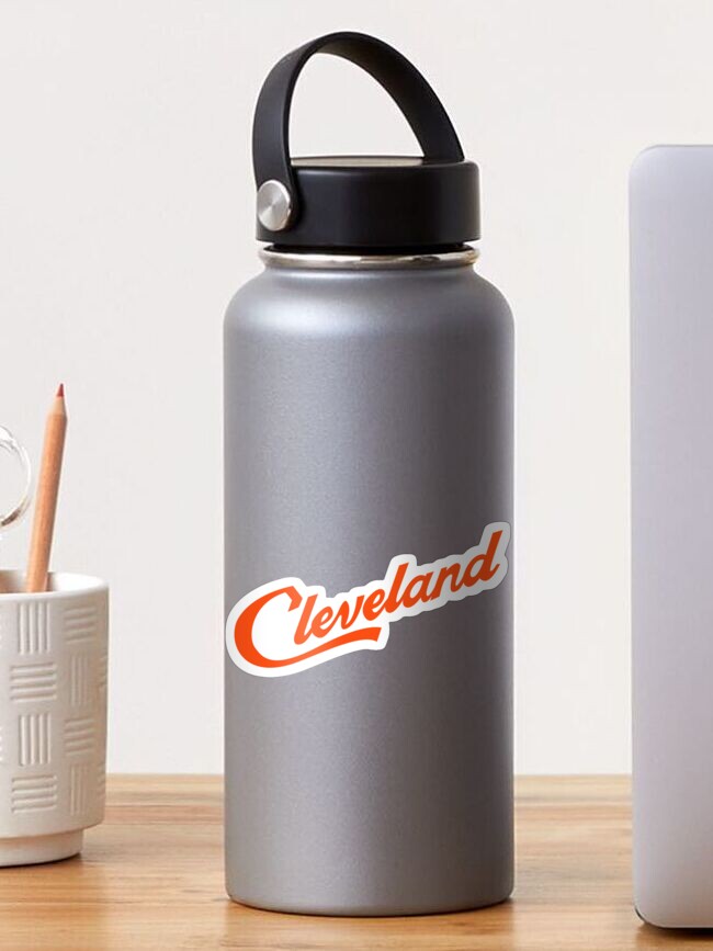 "Cleveland Script Sticker (Cleveland Browns Orange)" Sticker for Sale ...