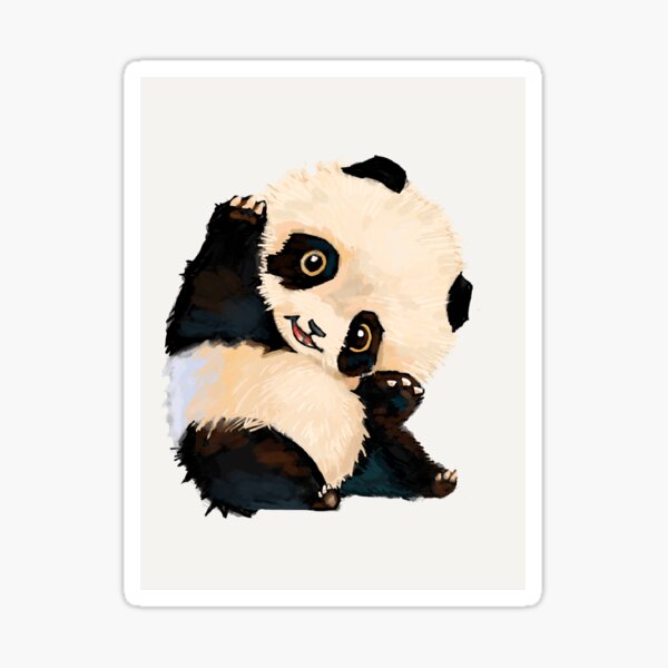 "Cute Panda" Sticker for Sale by Dreads | Redbubble