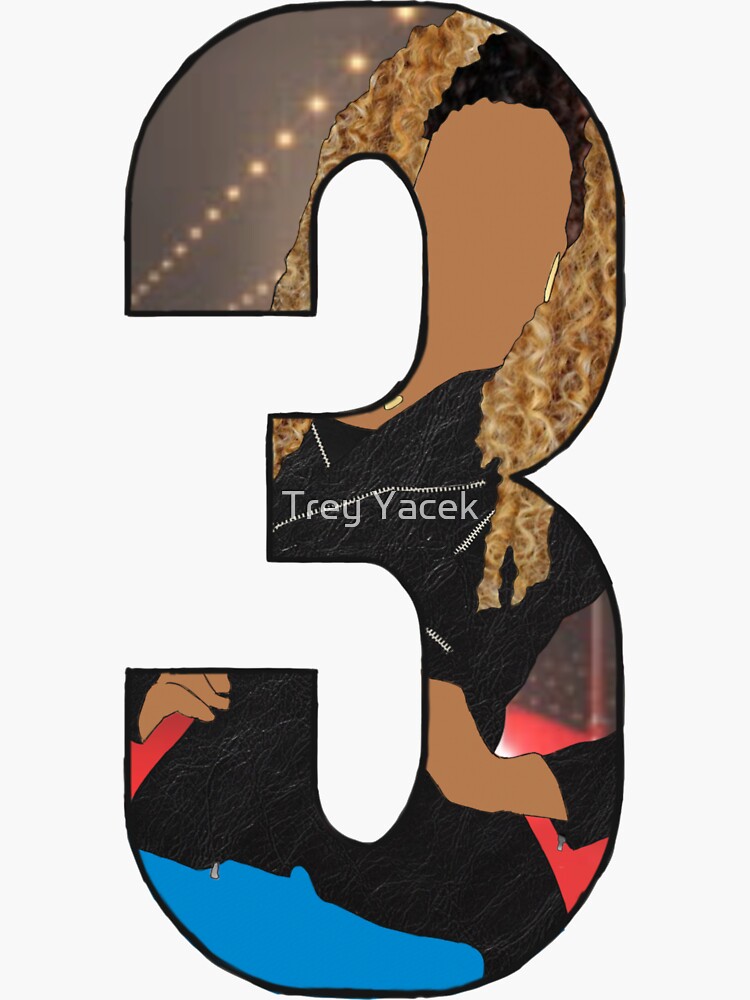 "Number 3" Sticker by staticskates | Redbubble