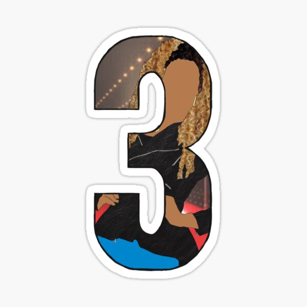 "Number 3" Sticker by staticskates | Redbubble