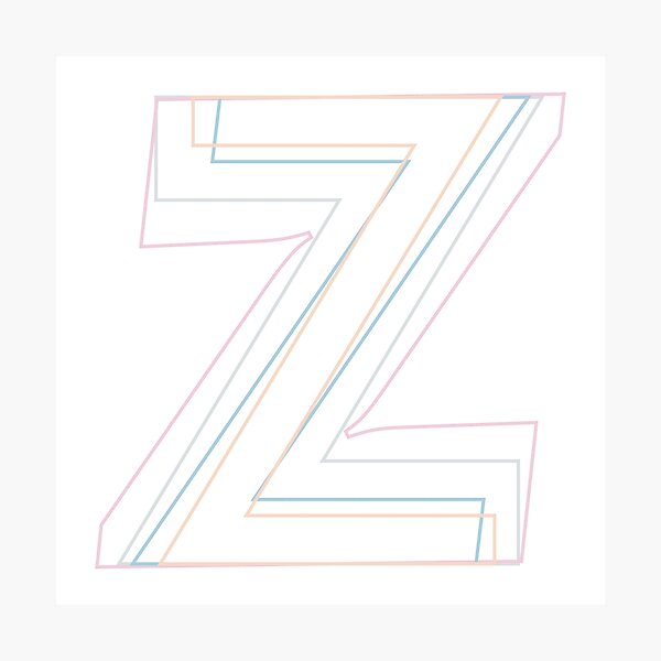 Lámina fotográfica «Fuerza y elegancia entrelazadas de la letra Z» de ...