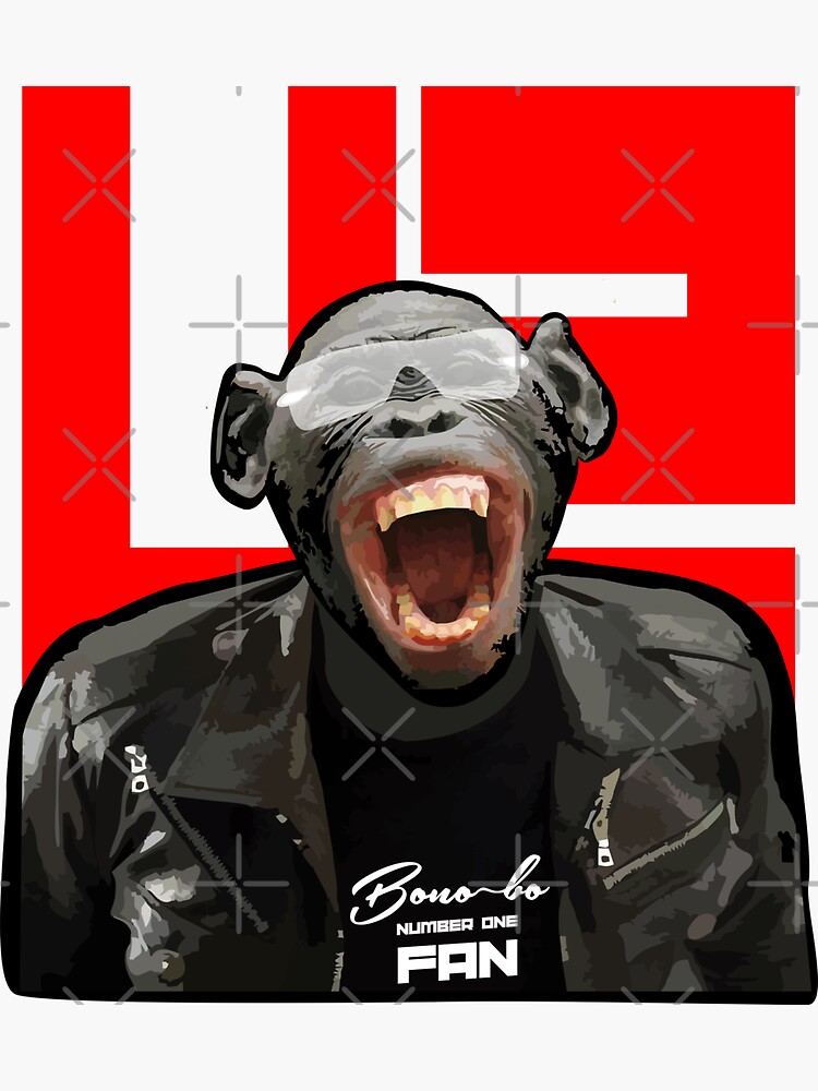 "Bono-Bo Number One Fan" Sticker for Sale by GR8DZINE | Redbubble