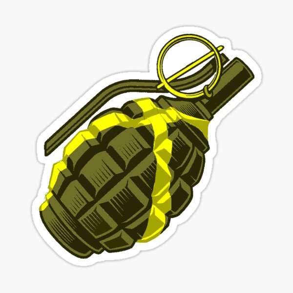 "TOP // GRENADE" Sticker by PitGuy | Redbubble