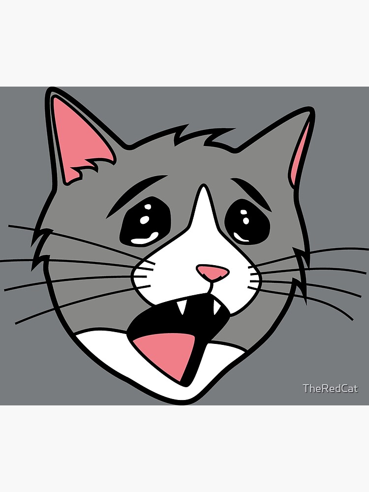 "Screaming Cat Meme" Art Print by TheRedCat | Redbubble
