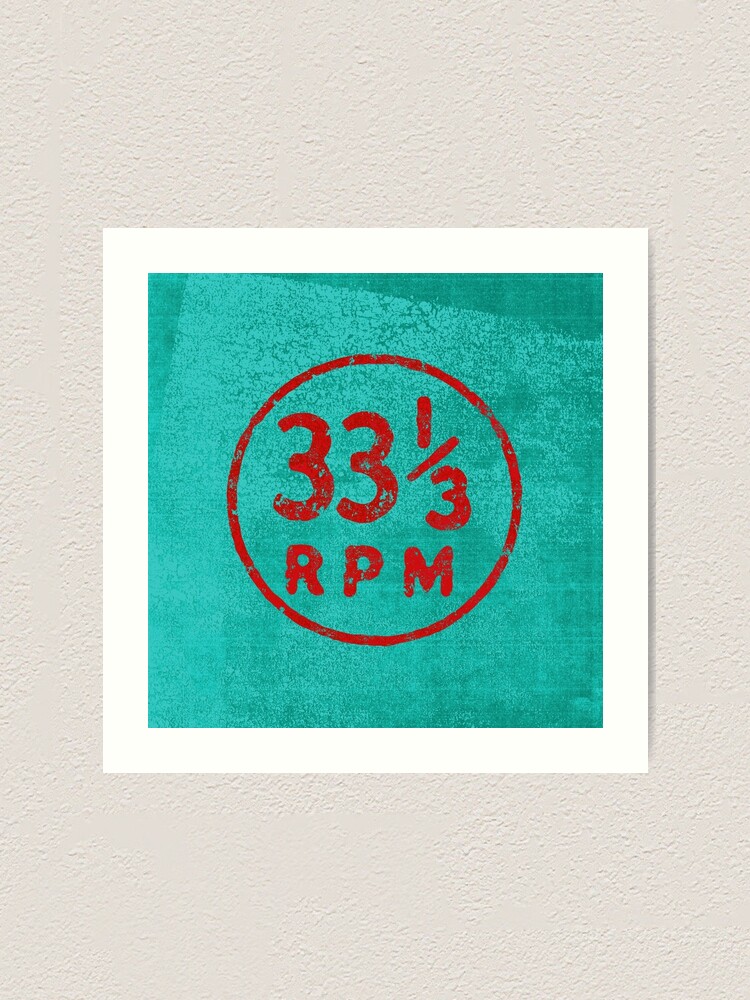 "33 1/3 rpm vinyl record icon" Art Print by WillRuocco | Redbubble