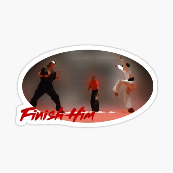 "FINISH HIM" Sticker by JMACSKETCH | Redbubble