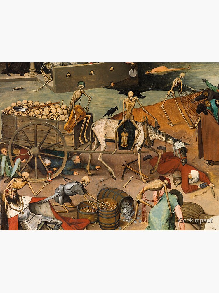 "Medieval art bone wagon - The revolt and triumph of Death" Sticker for ...