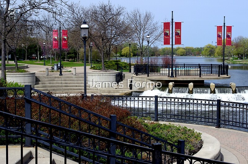 "Fox River Walk in Waukesha, WI" by James Formo | Redbubble