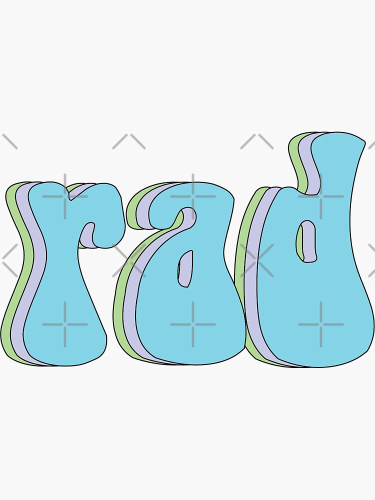 "Rad" Sticker for Sale by carlysias | Redbubble