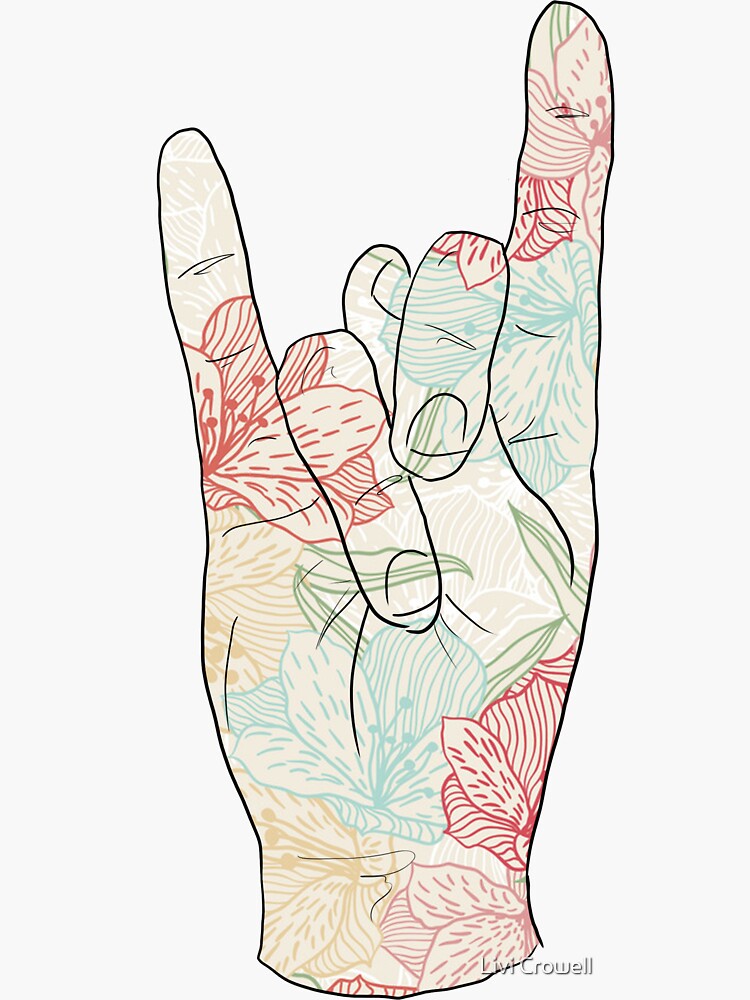 "TBS Hand Sign" Sticker for Sale by livicrowell | Redbubble