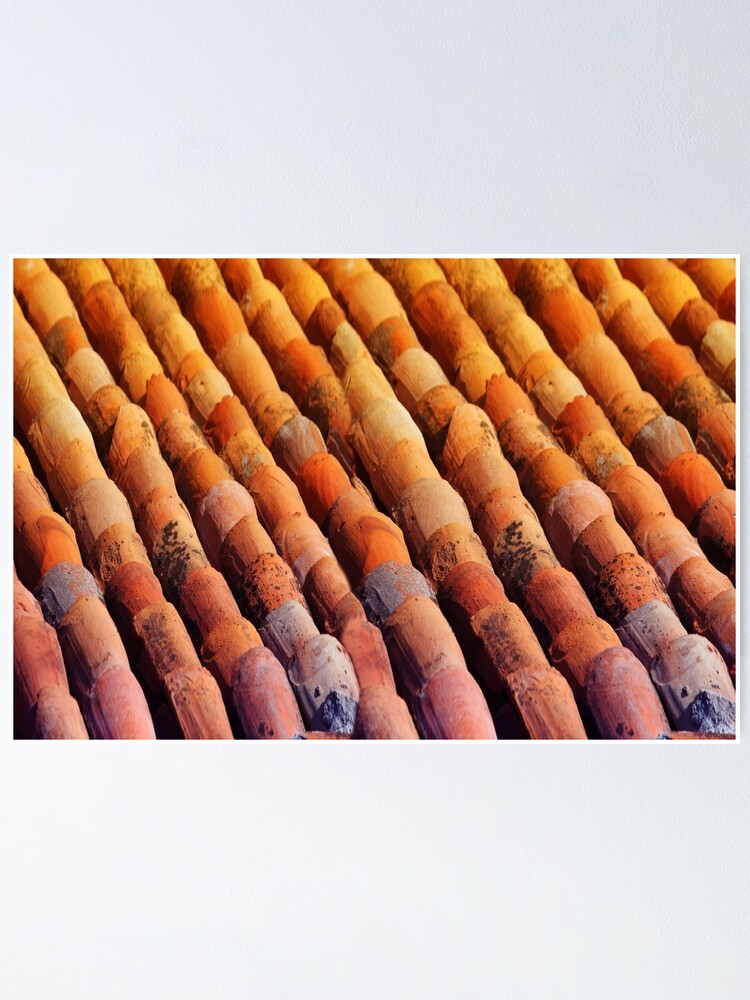"Background of vintage roof tiles" Poster for Sale by BrunoBeach ...
