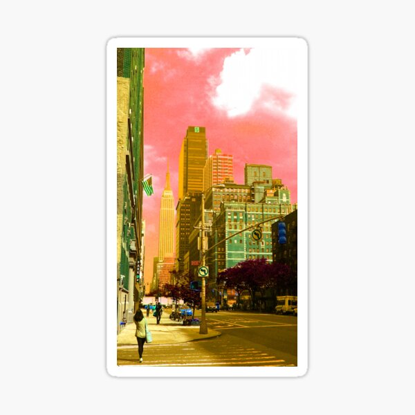 "Manhattan year 3000" Sticker by Burinho | Redbubble