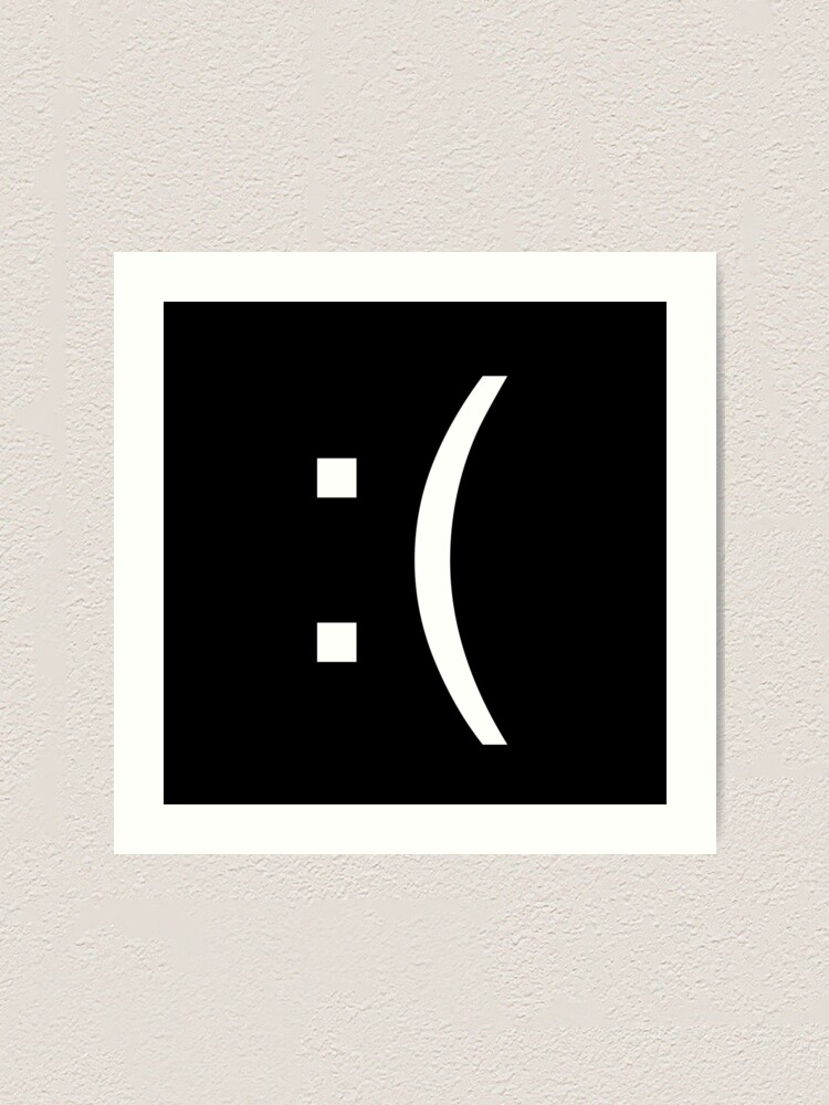 Sad Text Face" Art Print by Adsefer | Redbubble
