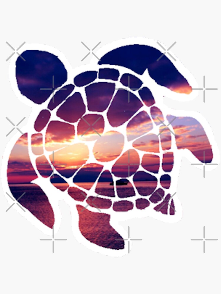"beach turtle" Sticker by lindsalexandra | Redbubble