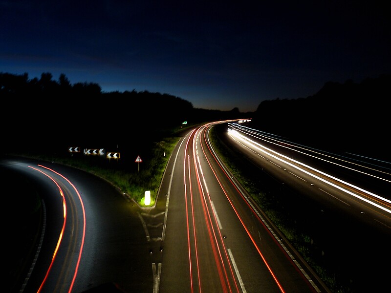 "slow shutter speed on motorway" by ryan krupnik | Redbubble