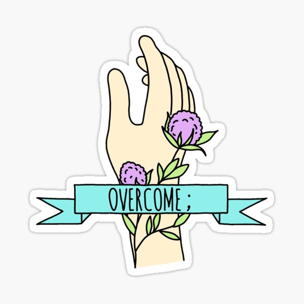 "Overcome" Sticker for Sale by tristahx | Redbubble
