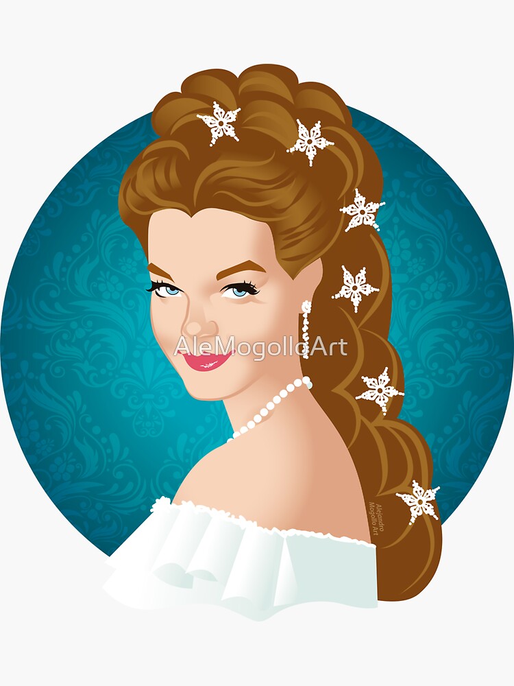 "Empress Sissi" Sticker for Sale by AleMogolloArt | Redbubble