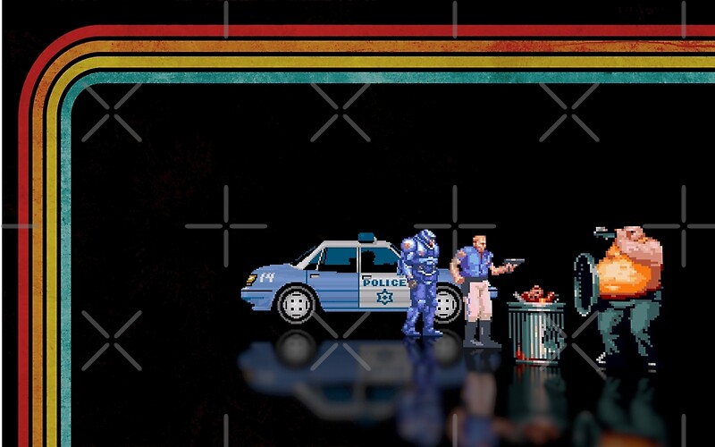 "E-Swat - Cyber Police pixel art" by smurfted | Redbubble