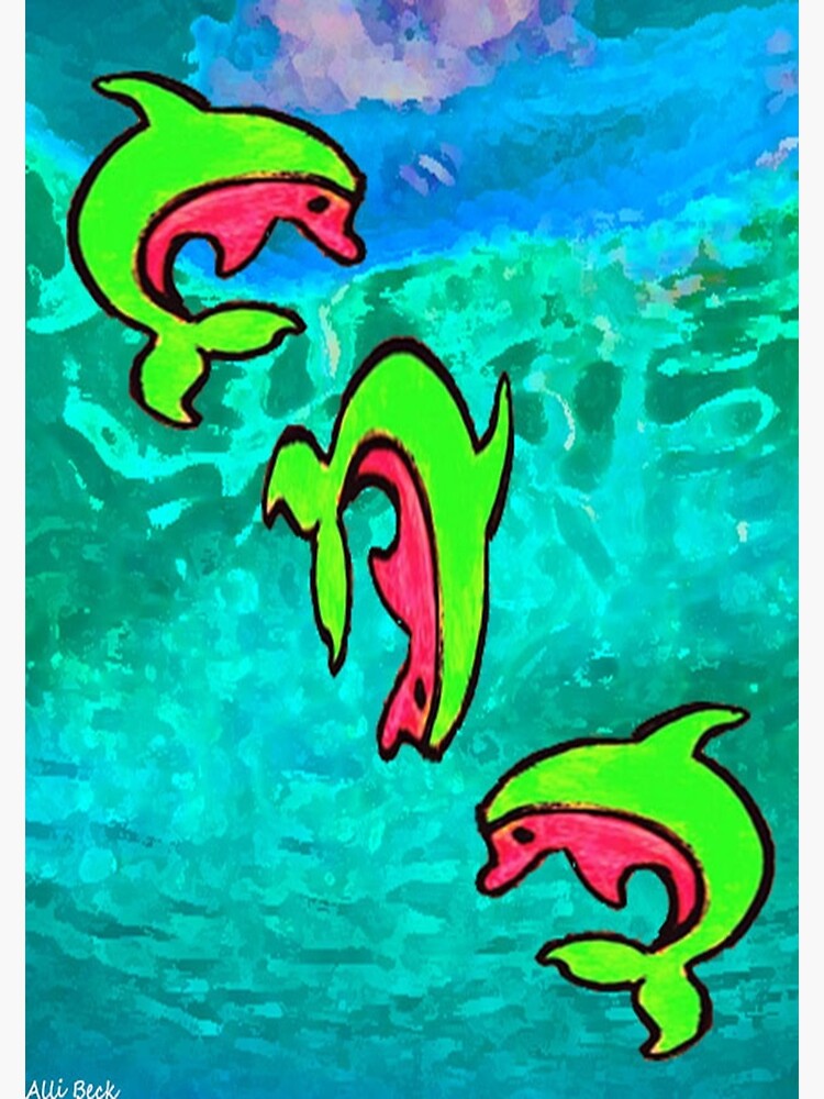"Dolphin Gang " Poster by allibeck | Redbubble