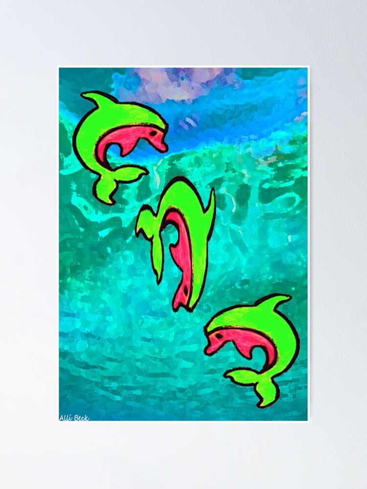 "Dolphin Gang " Poster by allibeck | Redbubble