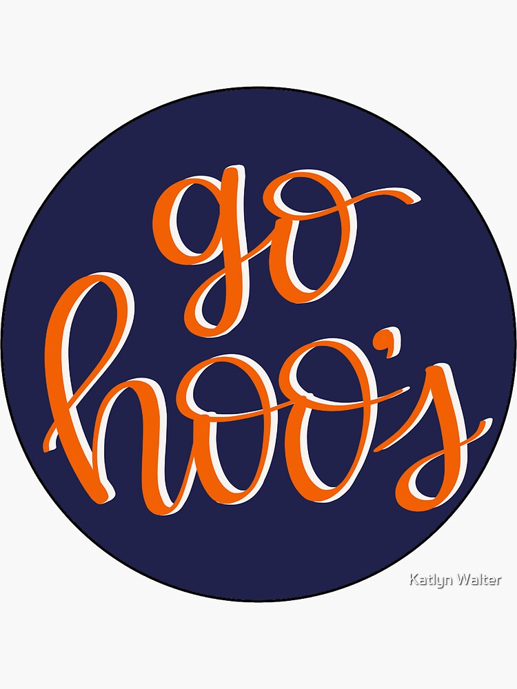 "Go Hoos Sticker" Sticker for Sale by Katlyn Walter | Redbubble